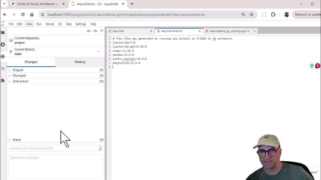 Using GIT from inside a Jupyter Notebook ML Container - What NVidia AI Workbench needs... - YouTube
