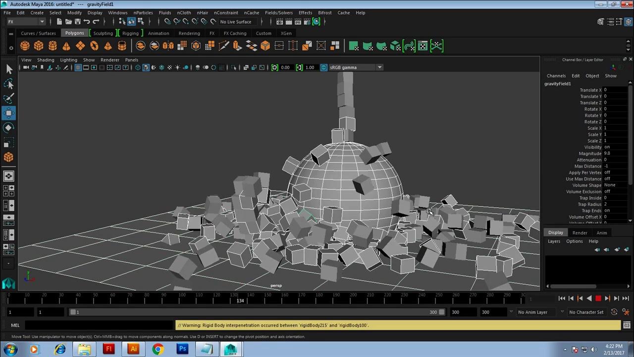 Active & passive Rigid body tutorial Maya. - YouTube