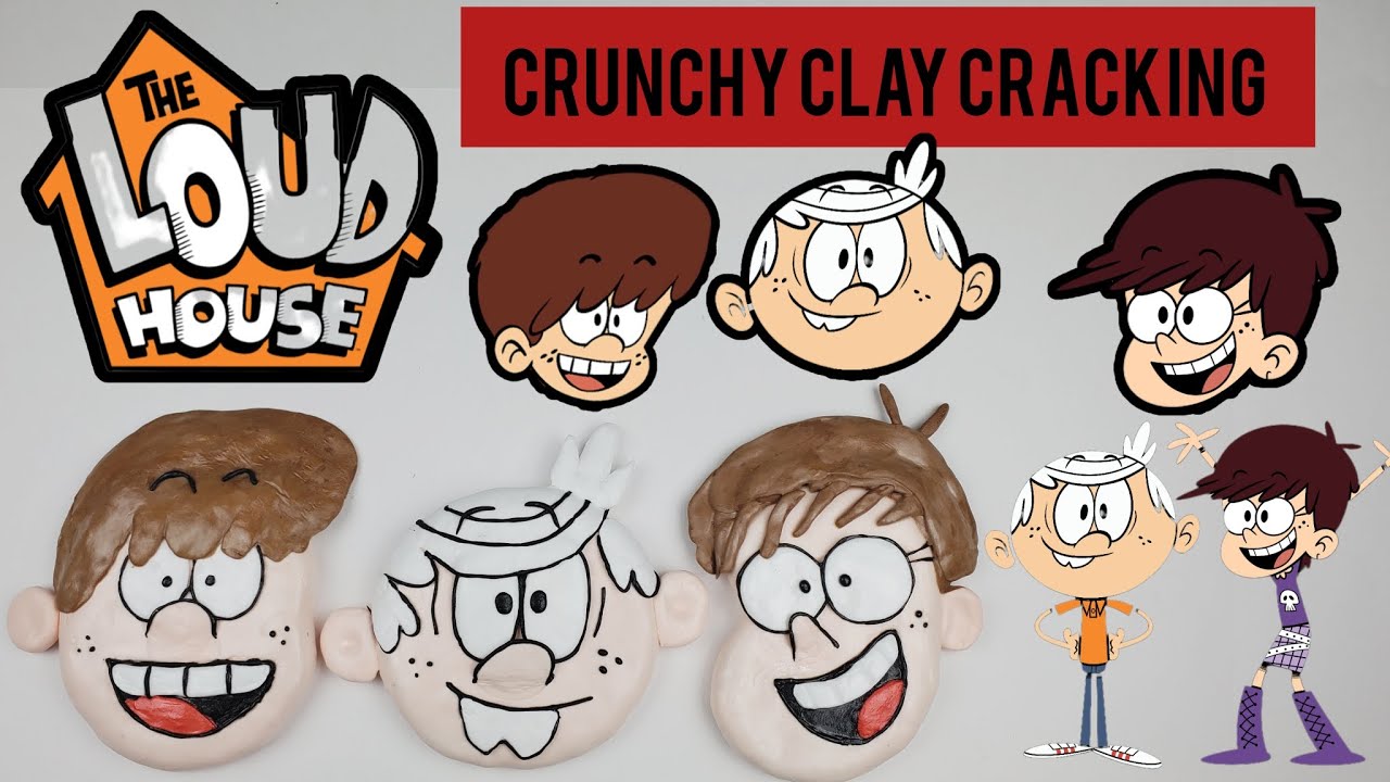 [ASMR] The Loud House animated Crunchy Clay Cracking | Lincoln Loud ...