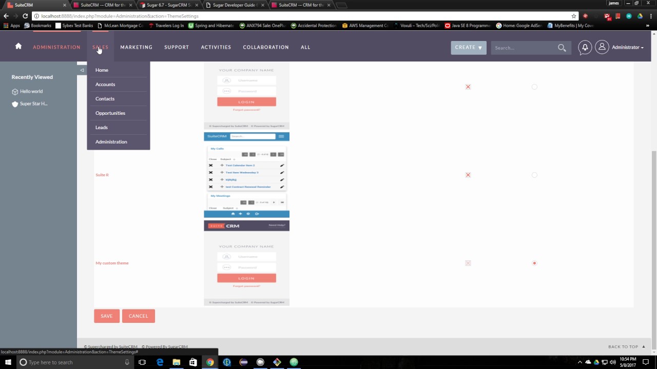 How To Make A Custom Theme Appear In Admin Panel Suitecrm Tutorial Part 7 Youtube