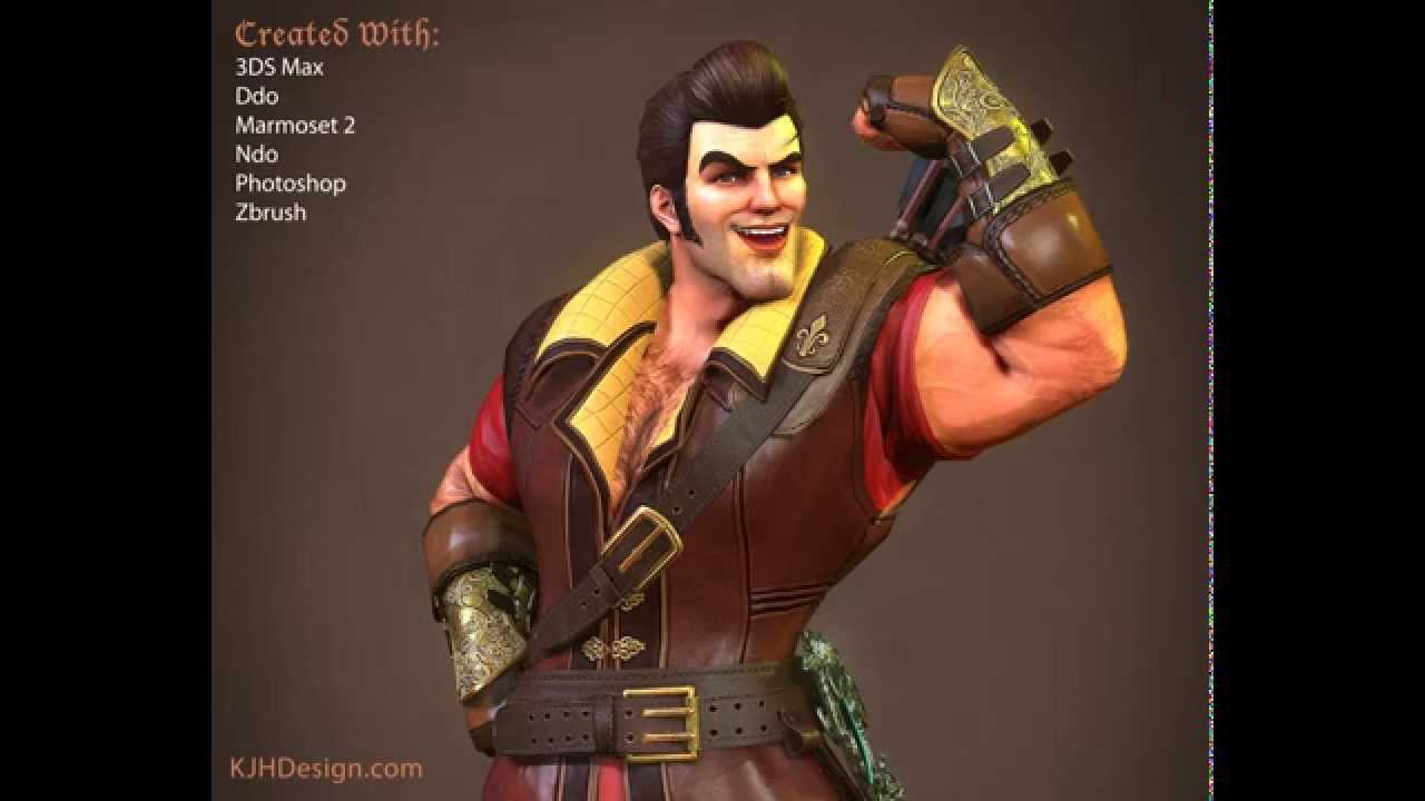 Gaston 3D Model - YouTube