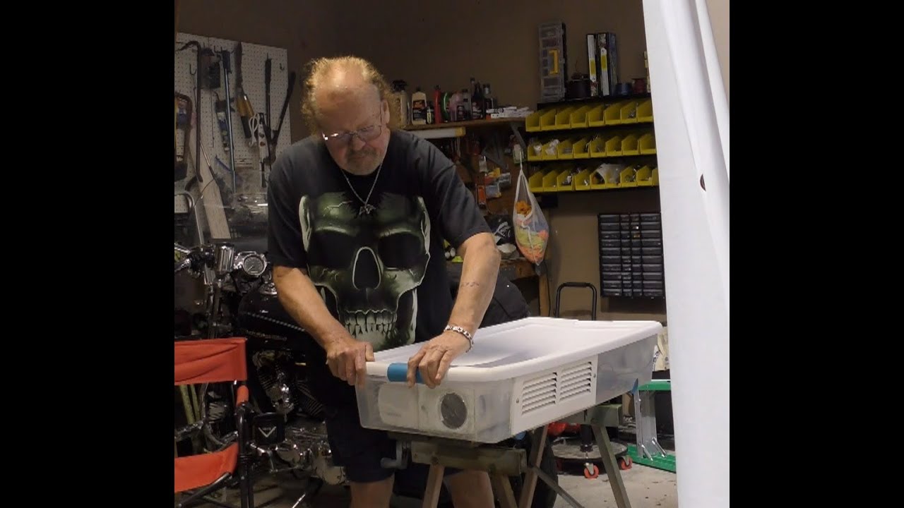 Simple, watertight projector housing with vents - YouTube