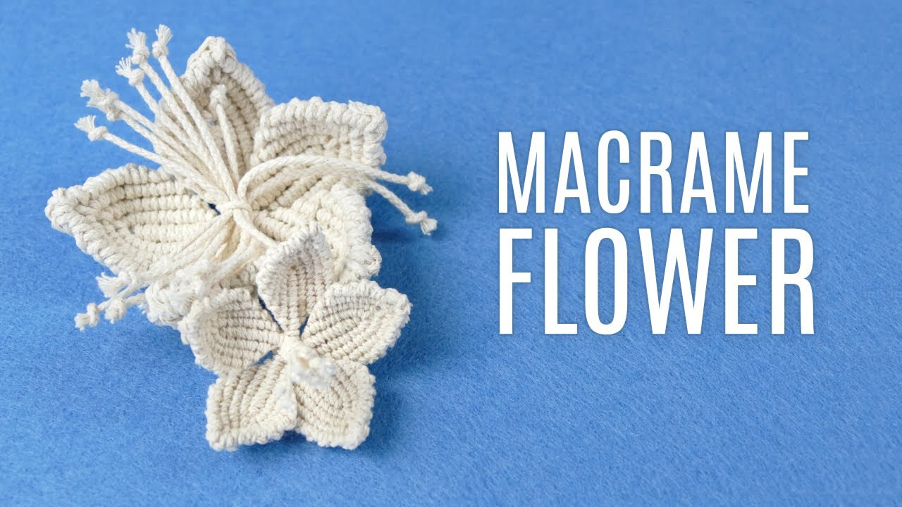 MACRAME FLOWER PATTERN | Home & Wedding Decor - YouTube