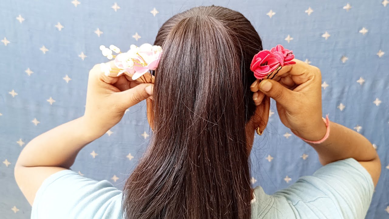 Wedding! Guest Bun Hairstyle | Juda Hairstyle | Hairstyles | Party Bun ...