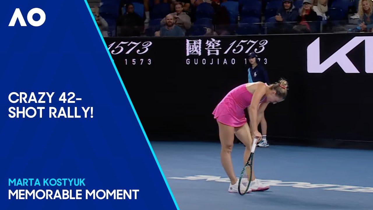 Exhausting 42-Shot Marathon Rally! | Australian Open 2024 - YouTube