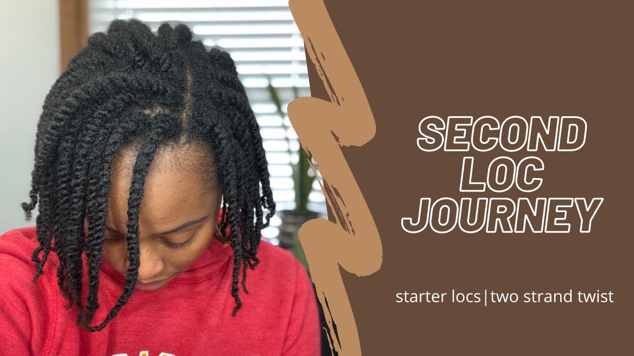 My Second Loc Journey|Starter Locs with two strand twists - YouTube