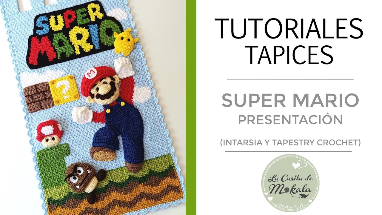 TAPIZ SUPER MARIO Amigurumi | INTARSIA CROCHET | Amigurumi SUPER MARIO ...