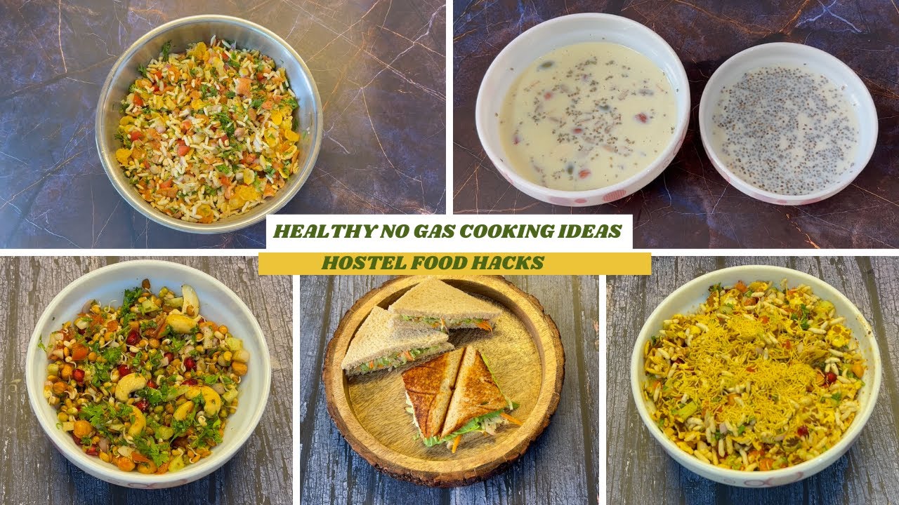 No cooking Healthy recipes | Hostel food Hacks - YouTube