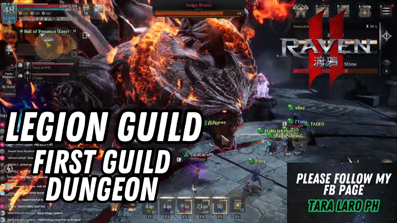 RAVEN 2 : LEGION GUILD FIRST GUILD DUNGEON - YouTube