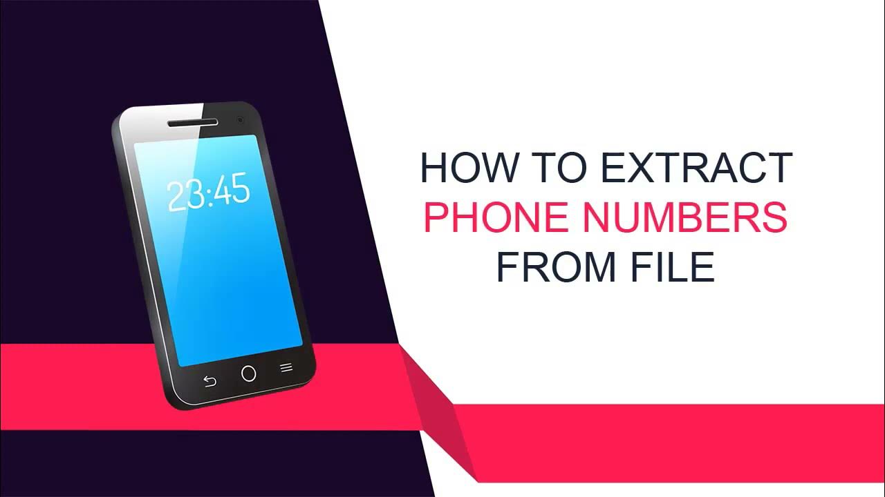 How to extract phone numbers from file? Phone Number Extractor File Software - YouTube