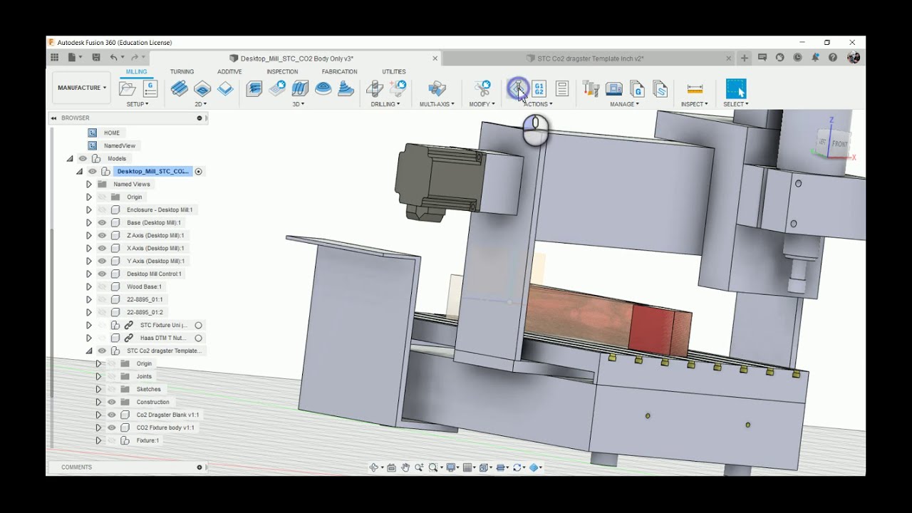 STC Co2 Dragster Haas desktop Mill - YouTube