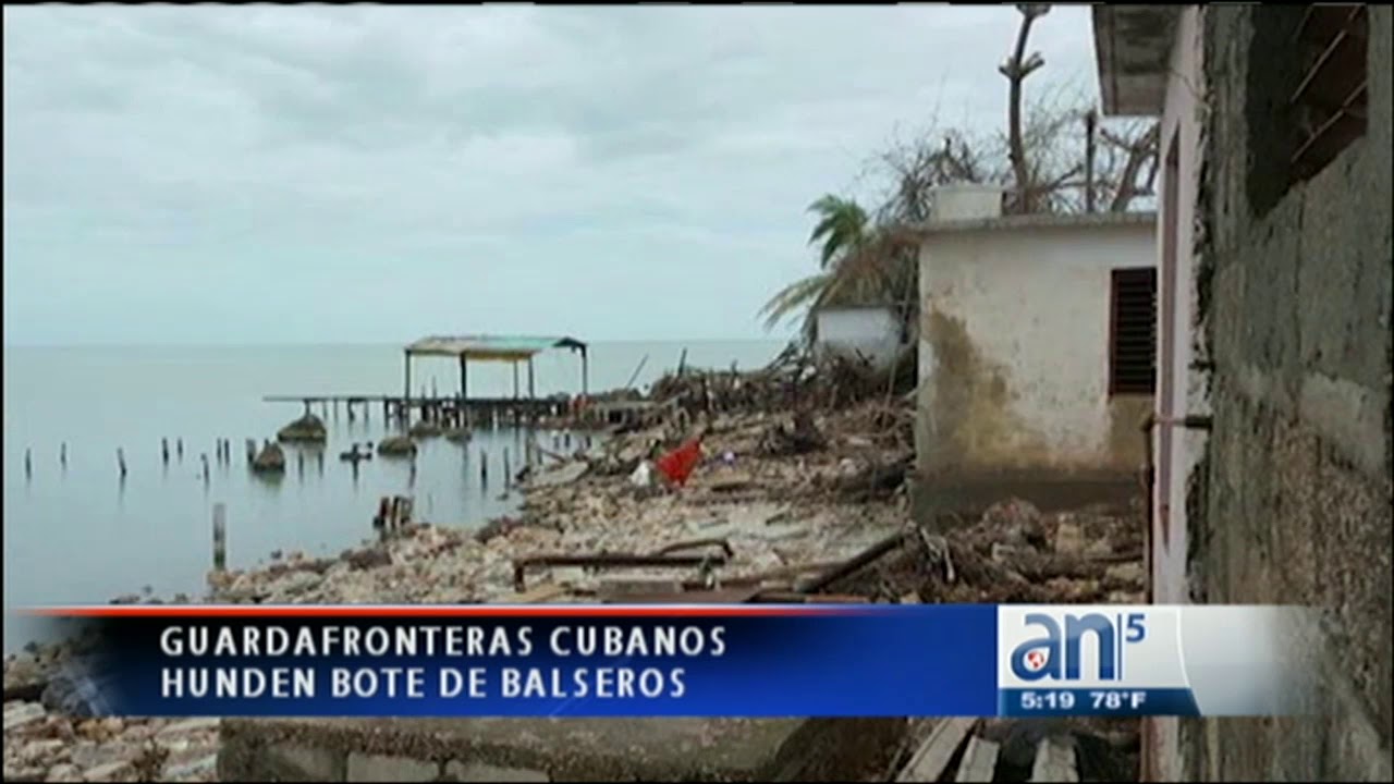 Guarda fronteras cubanos hunden bote de balseros - América TeVé - YouTube