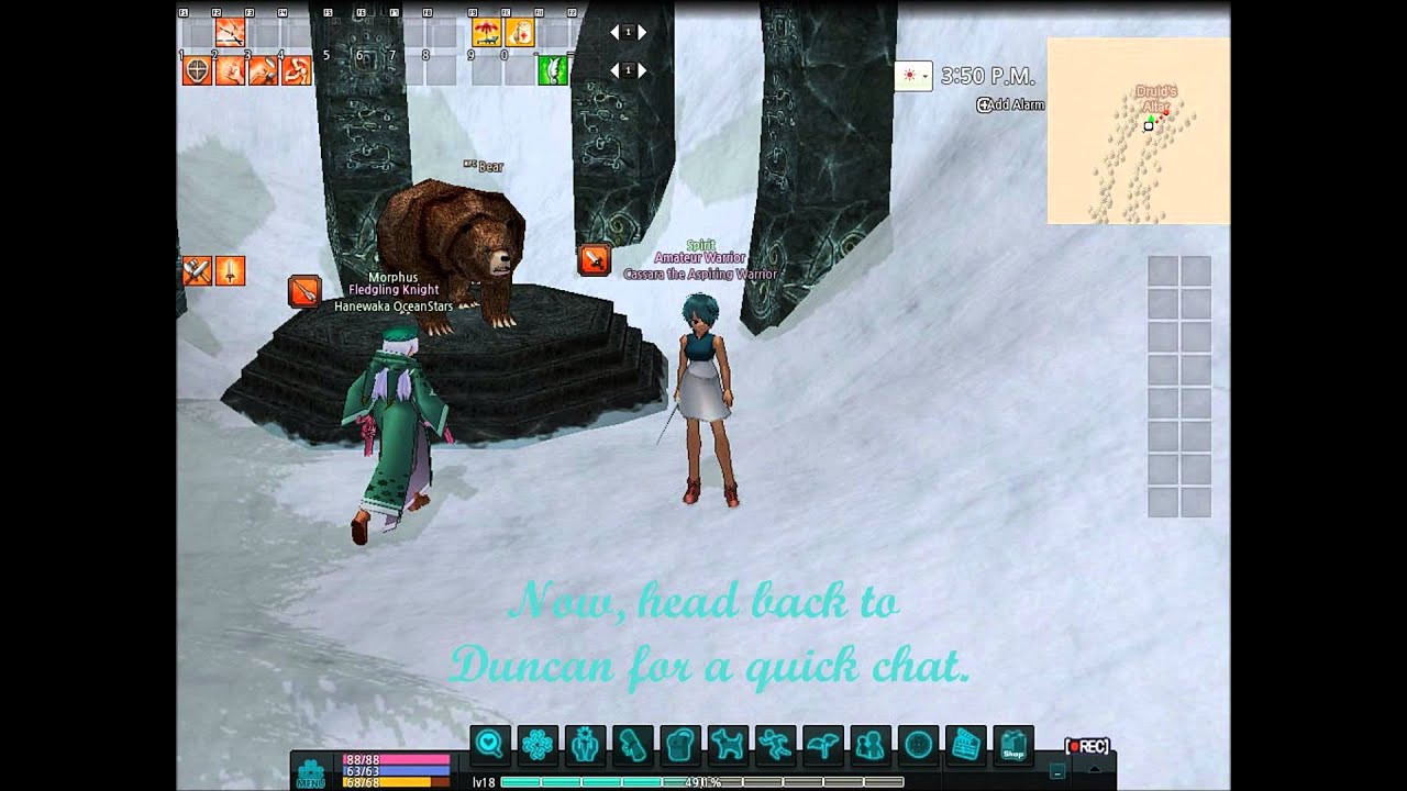Mabinogi - G1 - Give the Mana Herb to the Bear + Talk to Duncan - YouTube