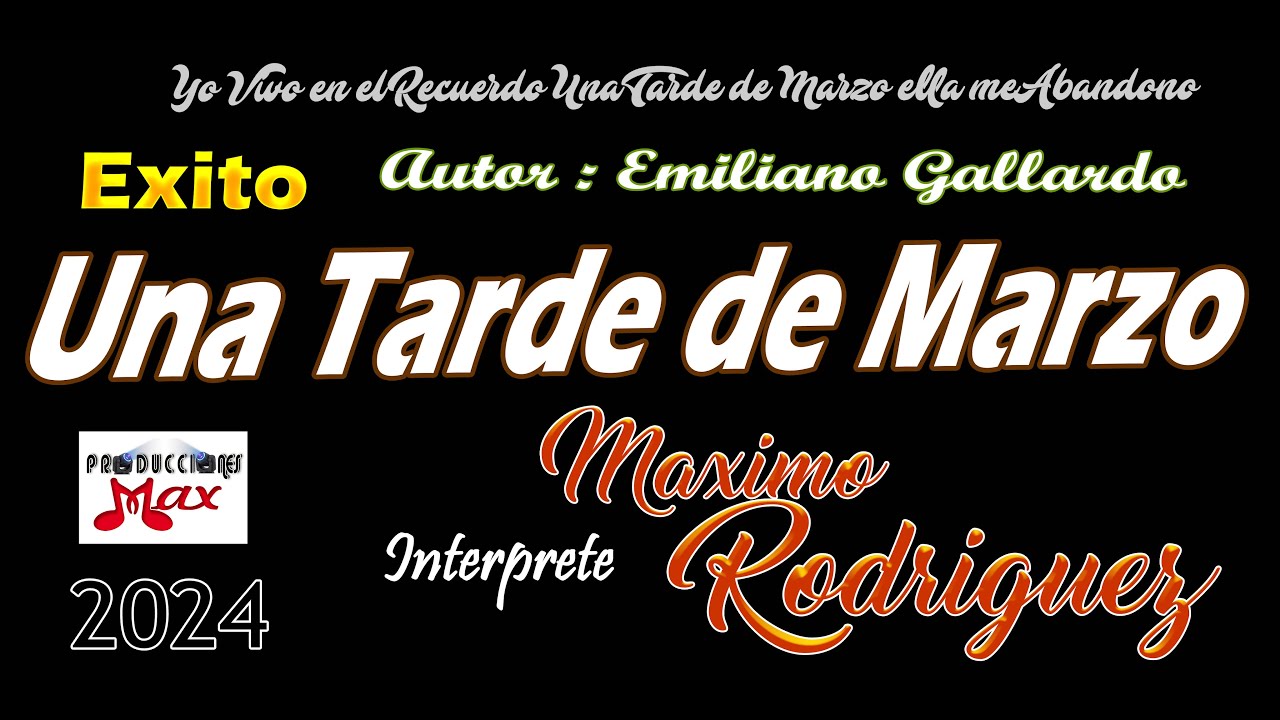 Una Tarde de Marzo Maximo Rodriguez Los Cumbieros del sur Version DEMO ...