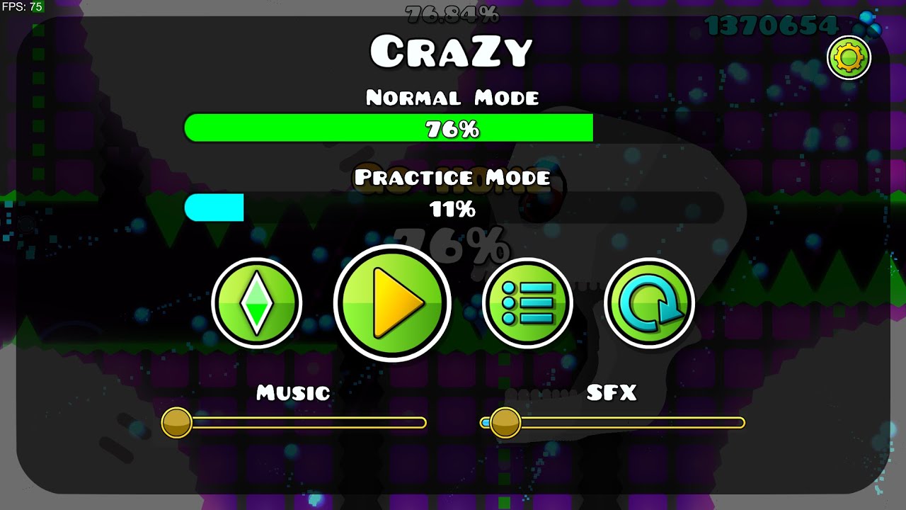 76% CraZy (Geometry Dash). - YouTube