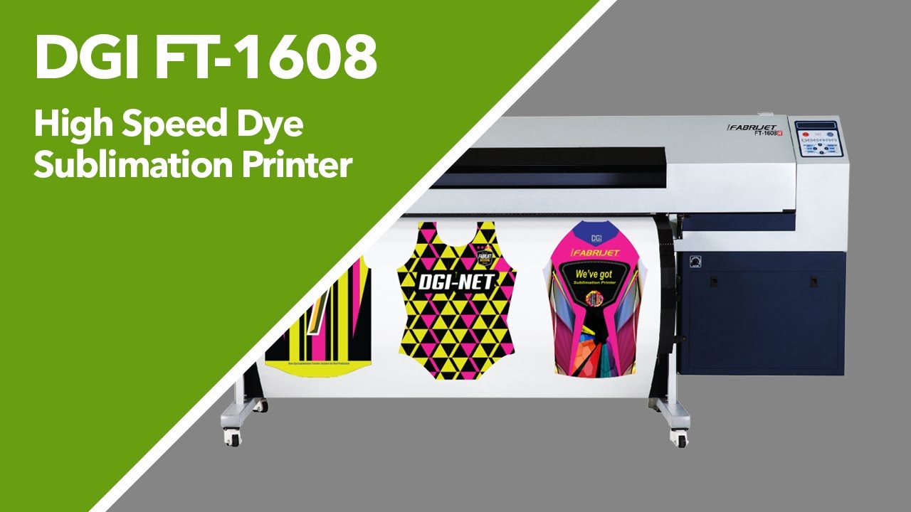 DGI FT-1608 High Speed Dye Sublimation Printer - YouTube