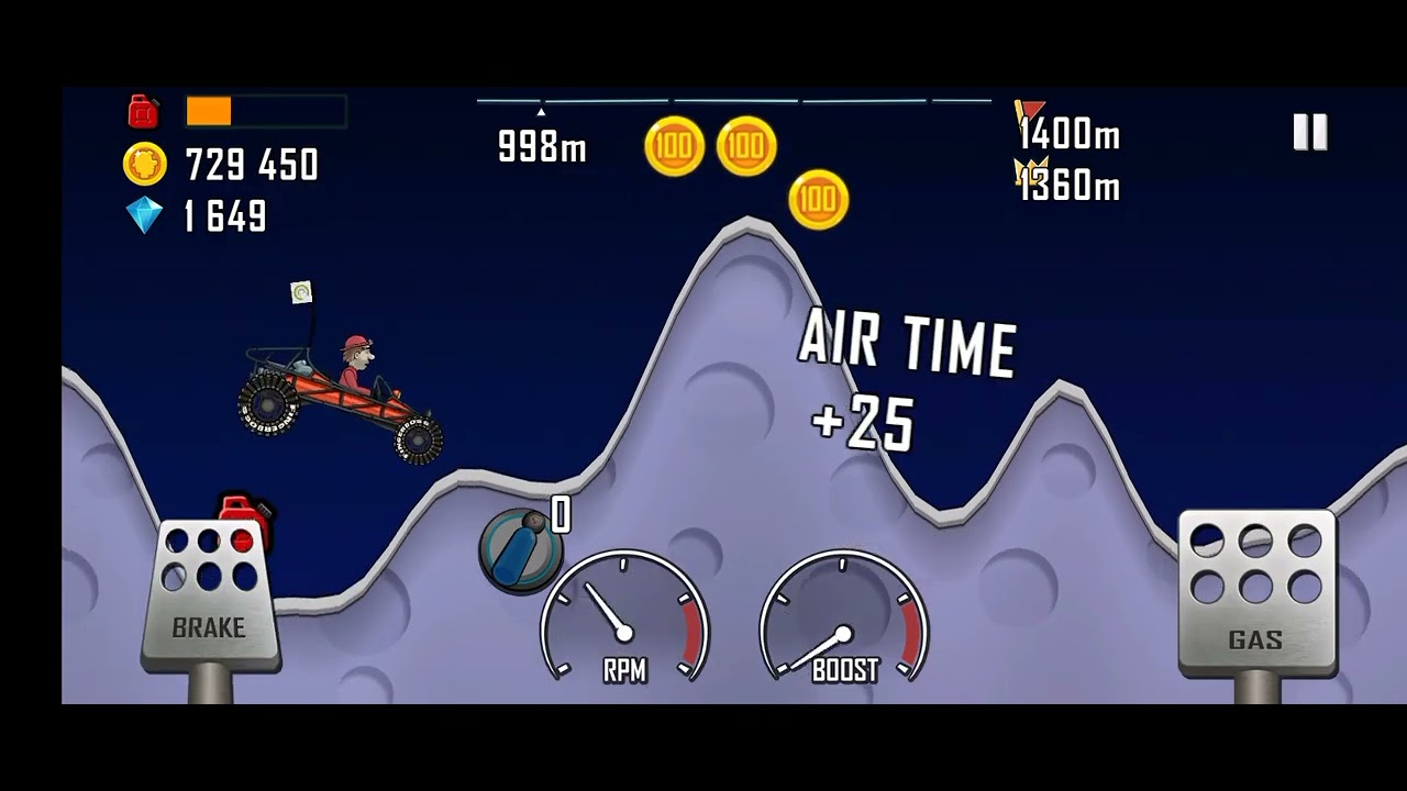 moon track is awesome#hillclimb racing - YouTube