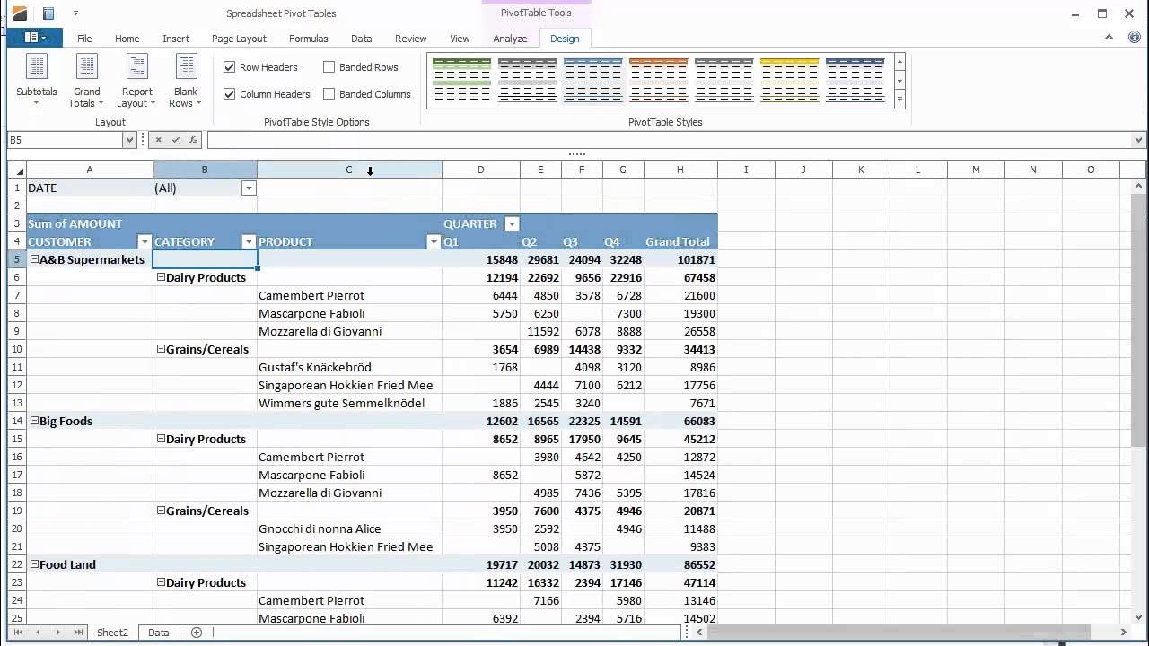 DevExpress WinForms & WPF Spreadsheet: Using a Pivot Table - YouTube