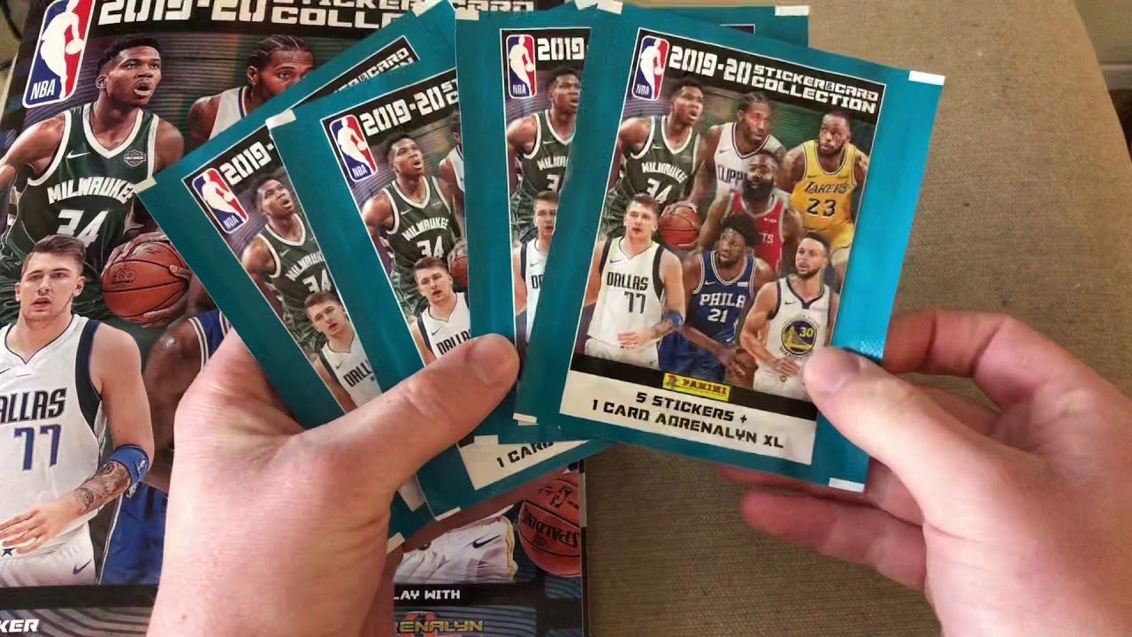 Opening 4 Packs Of Panini NBA Stickers & Card Collection 2019/20 ...