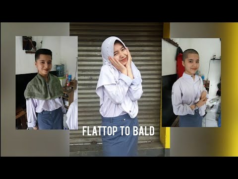 ANAK SMK AKHIRNYA DIBOTAKIN DI TUKANG CUKUR 😱😱 ( Highschool Girl Headshave ) - Salon@Home