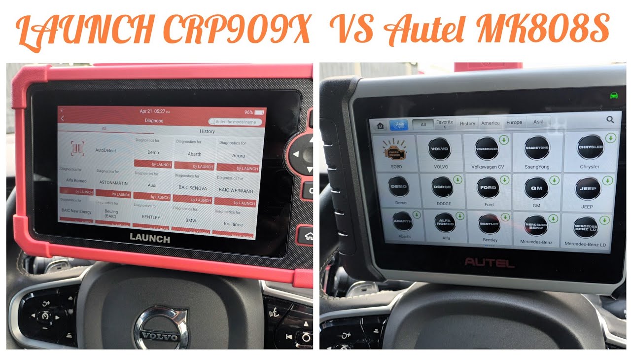 Launch CRP919X VS Autel MK808S Diagnostic Scan Tools Comparison Review - YouTube