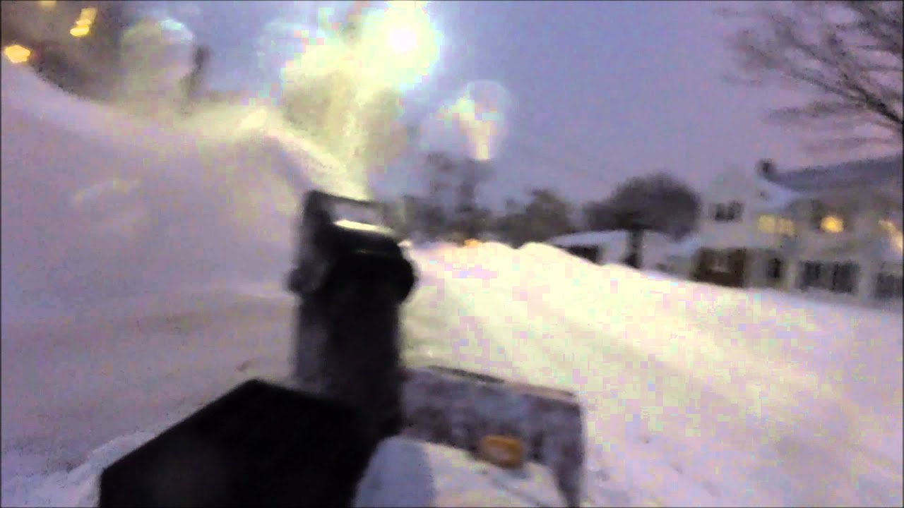 Snow blowing after a blizzard in just 2 minutes! - YouTube