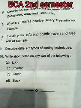 Bca 2nd semester(c programing) exam paper 2021|| BCa exam papers#bca# ...