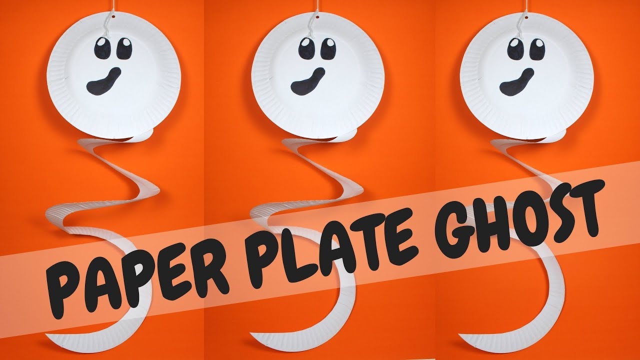 How To Make An Easy Paper Plate Ghost Halloween Crafts For how-to-make-an-easy-paper-plate-ghost-halloween-crafts-for