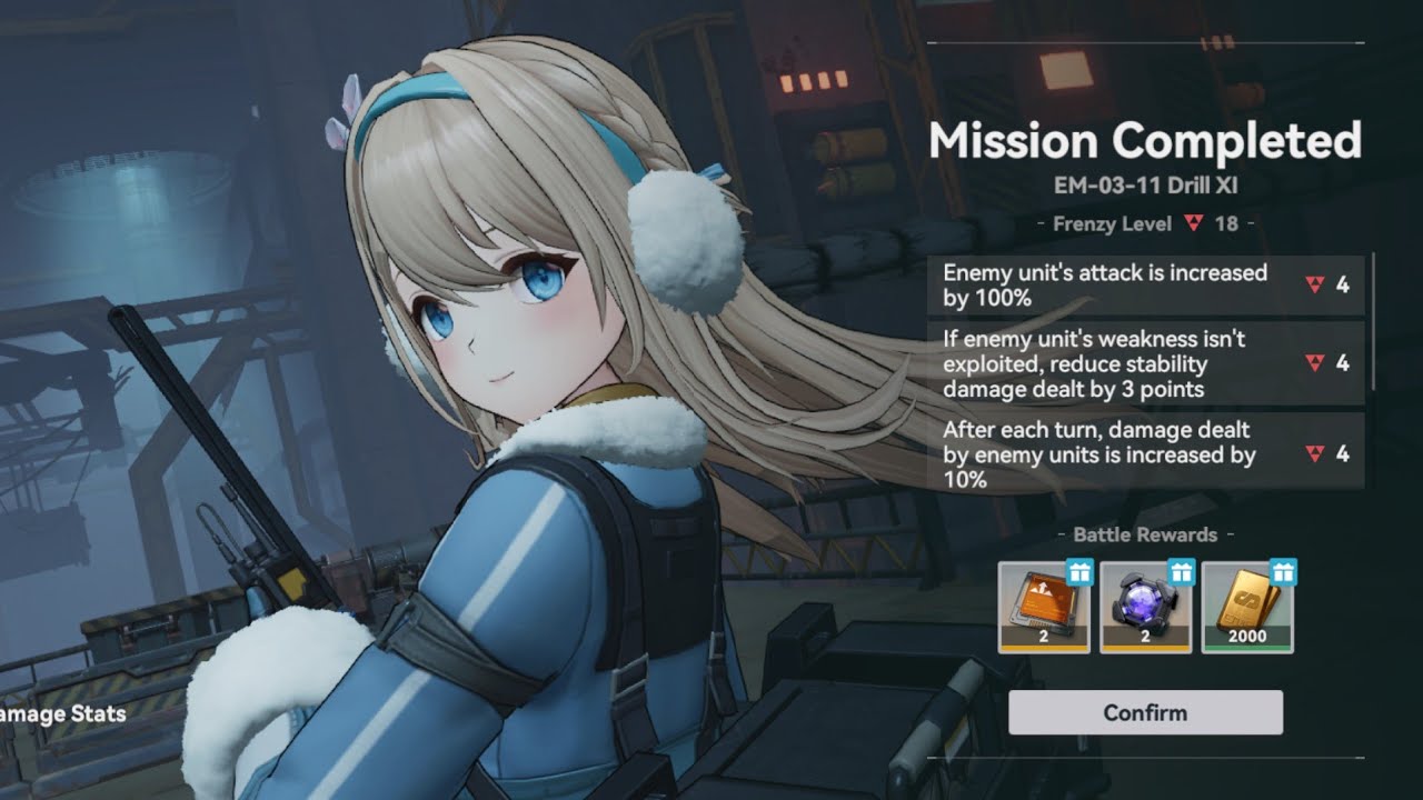 GFL2: EXILIUM - Expansion Drill XI: EM-03-11 (3-turn, Frenzy 18 Clear w ...