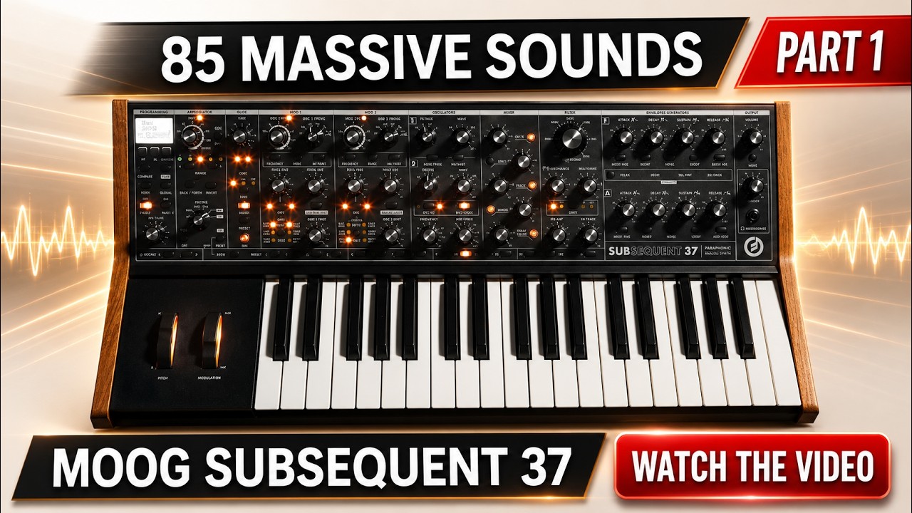 MOOG SUB 37 / SUBSEQUENT 37 ♫ 37 Custom Sounds MASSIVE LEADS V1 - PT.1 ...