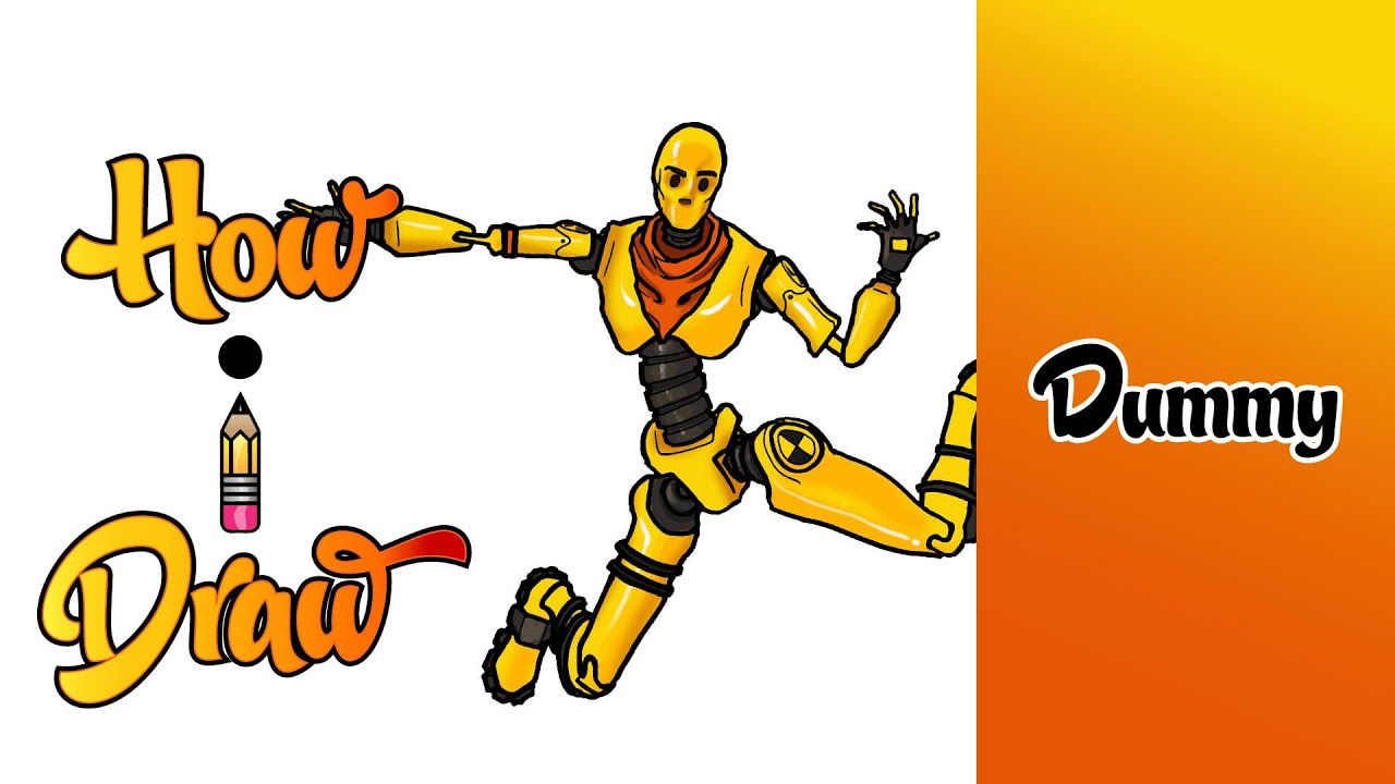 How I Draw DUMMY from FORTNITE - YouTube