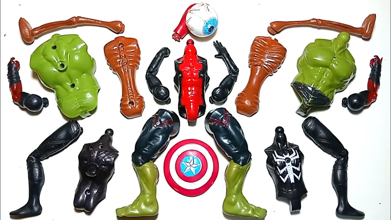 Merakit Mainan Hulk Smash vs Deadpool vs Miles Morales vs Siren head ...