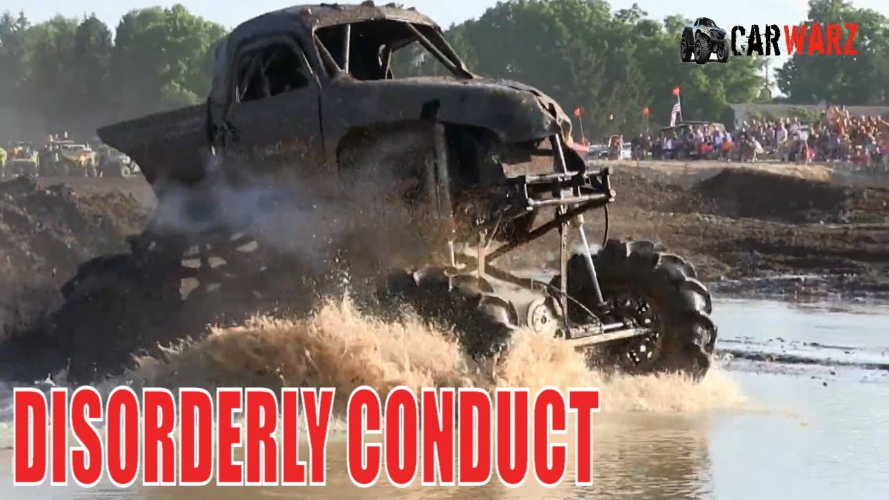 DISORDERLY CONDUCT MEGA TRUCK COMPLETE RUN MID MICHIGAN MUDFEST - YouTube