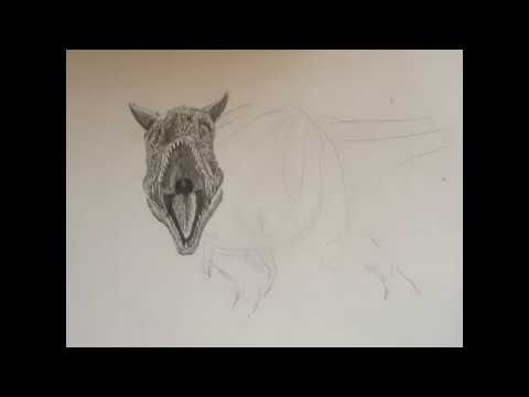 How To Draw Carnotaurus from Jurassic World: Fallen Kingdom - YouTube
