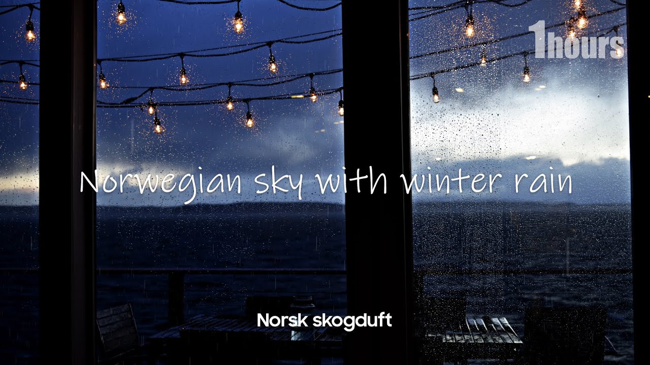 Norwegian sky with winter rain | Rain sound | Relaxation, Sleep, Focus ...