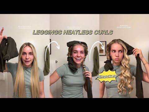How To: Heatless Curls With Leggings | Tutorial | Method - Youtube
