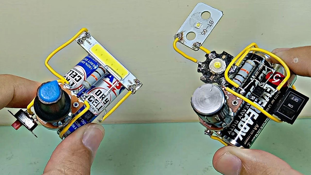 TWO LED DIMMER ELECTRONIC CIRCUITS USING COB LEDS AND HPL LEDS PLUS 20K ...