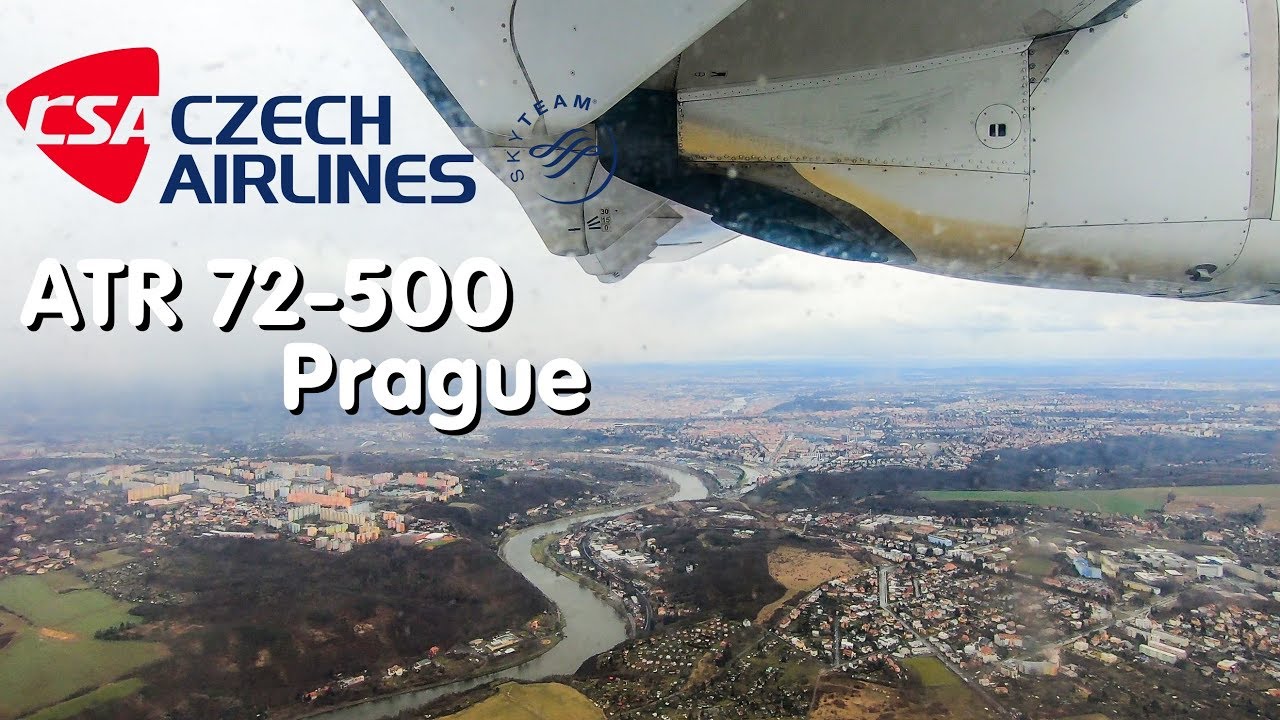 Czech Airlines ATR 72-500 | Bumpy Landing in Prague - YouTube