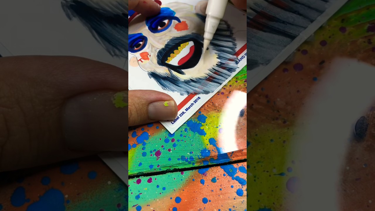 Satisfying Captain Spaulding Cartoon Sticker Art #shorts #drawing - YouTube