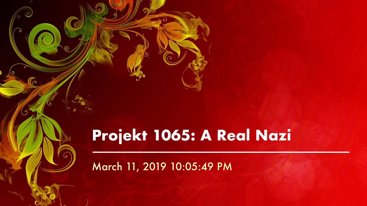 Projekt 1065: A Real Nazi - YouTube