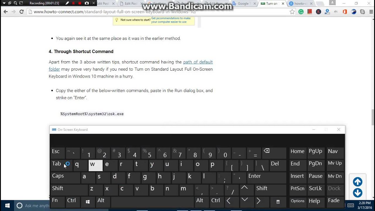 How to Enable Classic Style On-Screen Keyboard Full in Windows 10 - YouTube