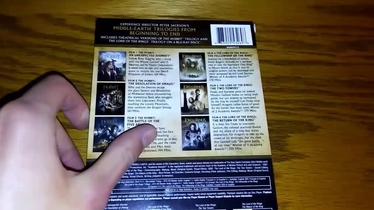 Lord of the Rings & The Hobbit - 6 film theatrical collection ...