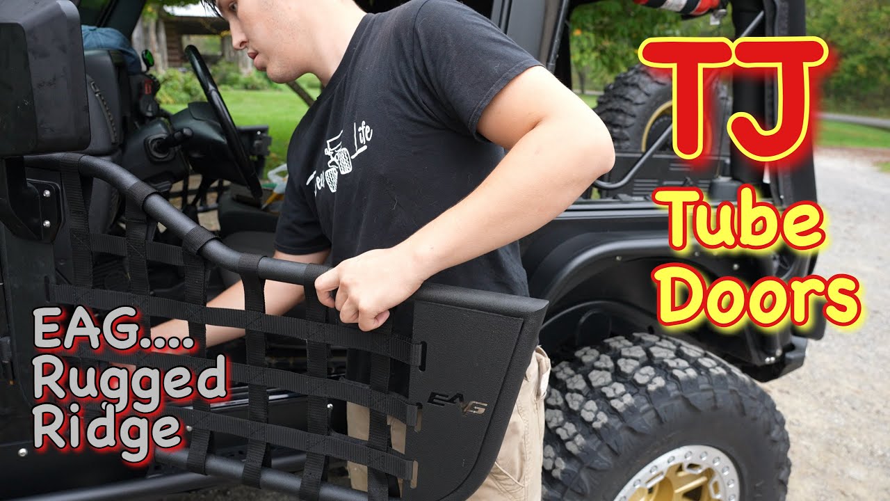 Jeep Wrangler TJ Tube Doors...EAG, Rugged Ridge, Plus Camping - YouTube