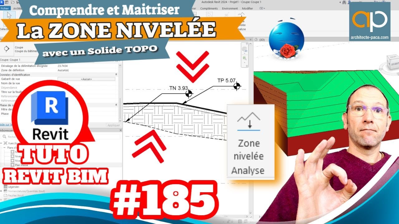 Zone Nivelée REVIT et Solide Topograhique REVIT 2024 - tuto Gratuit et apprendre facilement ...