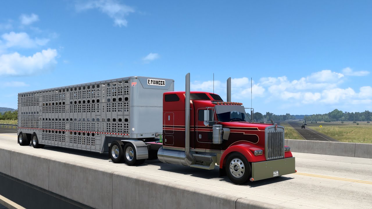 ATS Jon Ruda W900L, B4RT modding Wilson cattle wagon. I gave up on ...