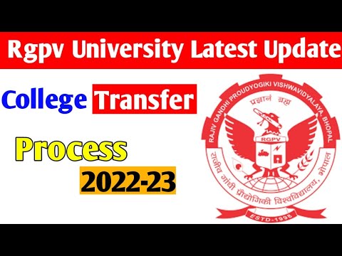 Rgpv College transfer Update ( process 2022-23) - YouTube