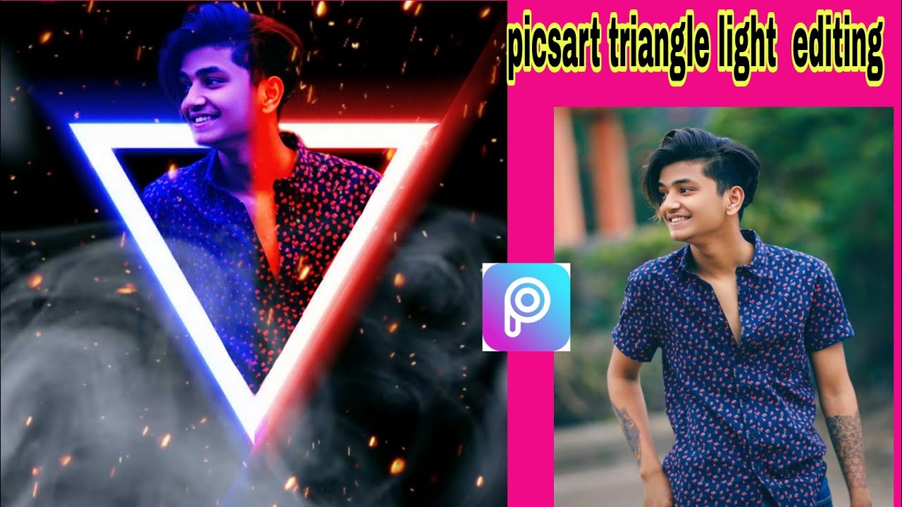 picsart triangle light photo editing || picsart editing tutorial ...