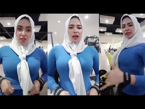 Hijab Style Tante Queen Try On Legging Set Olah Raga Gym, Senam VH20916