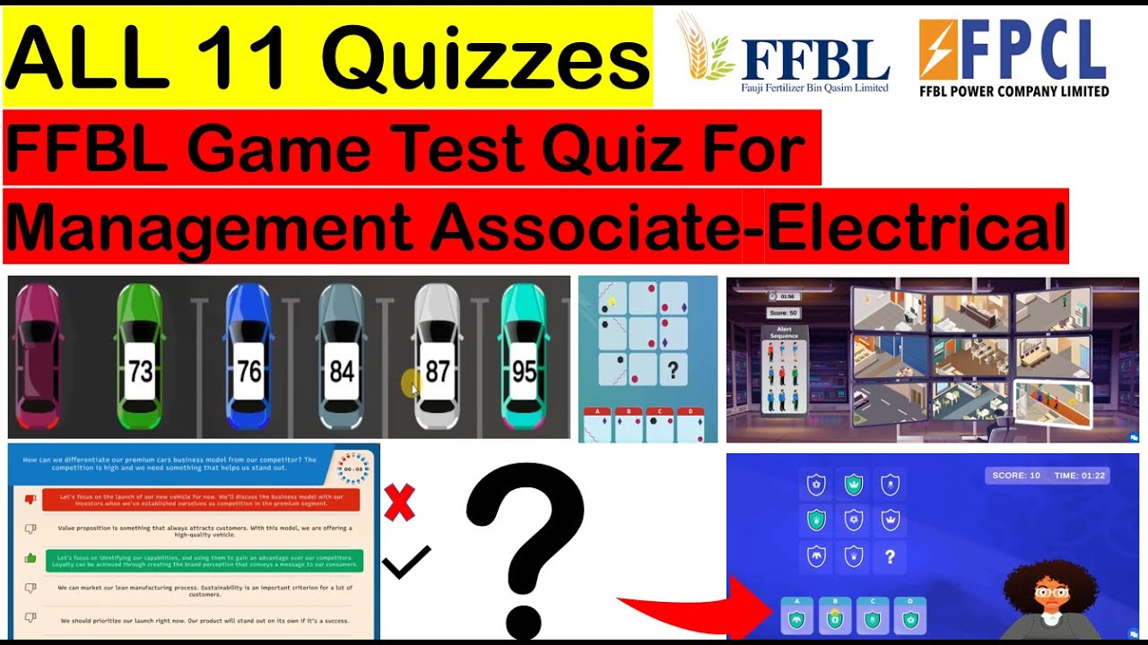 FFBL\FPCL Game & Quiz for Management Associate Electrical || FPCL Test ...