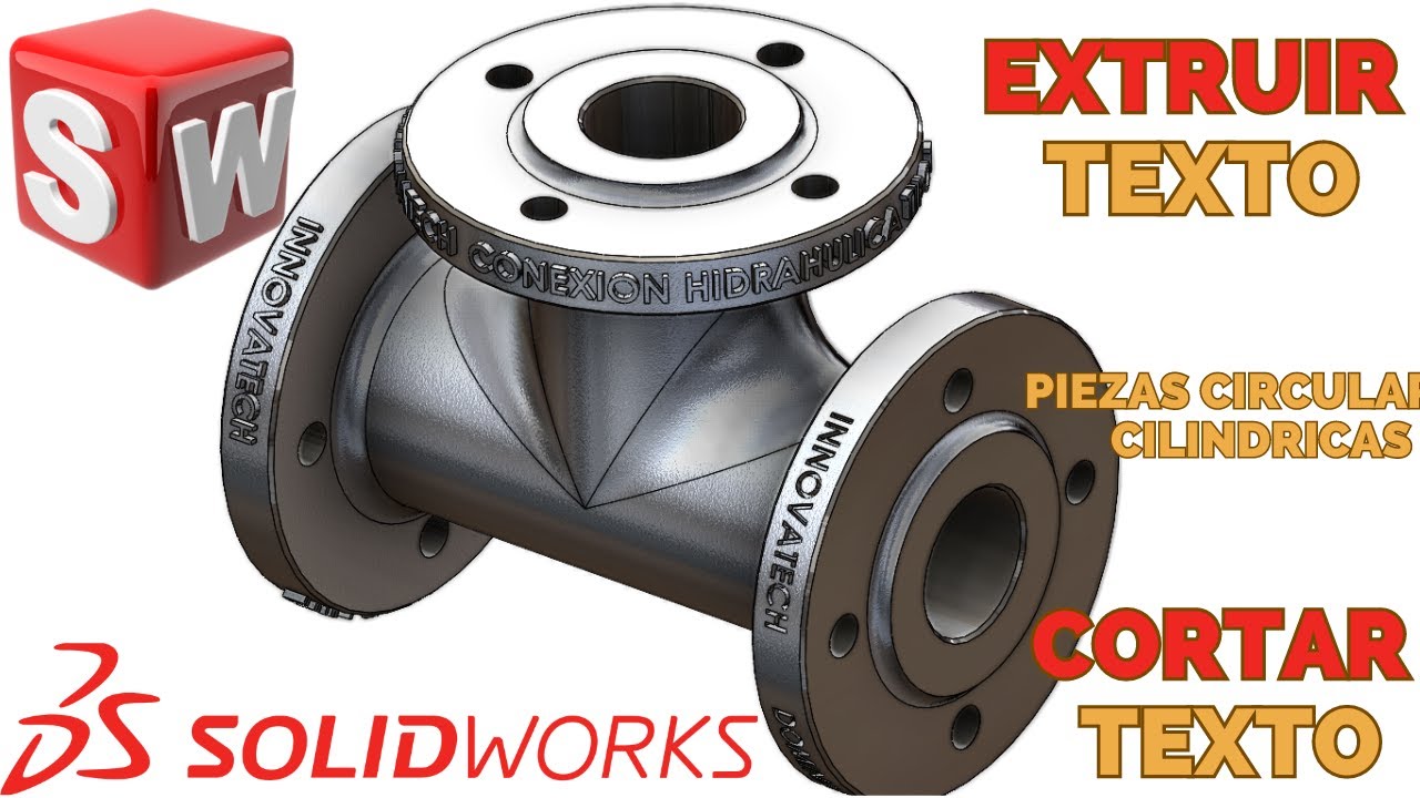 Como Extruir texto en una superficie curva en SolidWorks | Cortar ...
